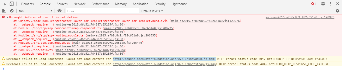 Deploying to the web breaks the application · Issue #209 · OpenWaterFoundation/owf-app ...