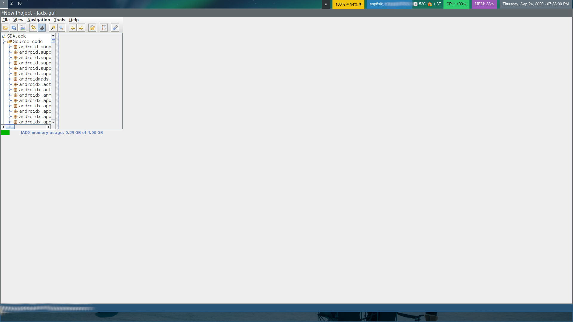 jadx-gui not displaying correctly in sway windows manager · Issue #985 · skylot/jadx · GitHub