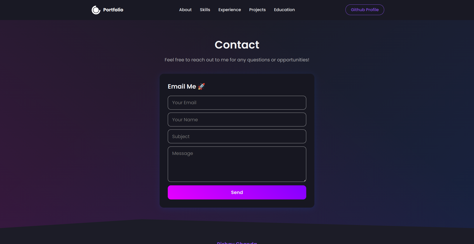 GitHub - rishavchanda/rishavchanda.github.io: My Portfolio website