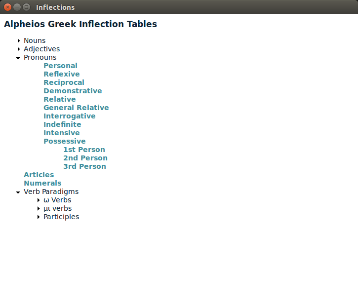 add a component for browsing inflection tables · Issue #40 · alpheios-project/components · GitHub