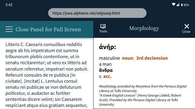 mobile - modify navbar when in landscape with alpheios panel open · Issue #158 · alpheios ...