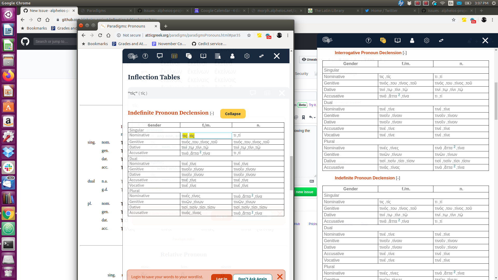 inflection browser shows indefinite data for interrogative pronoun · Issue #75 · alpheios ...