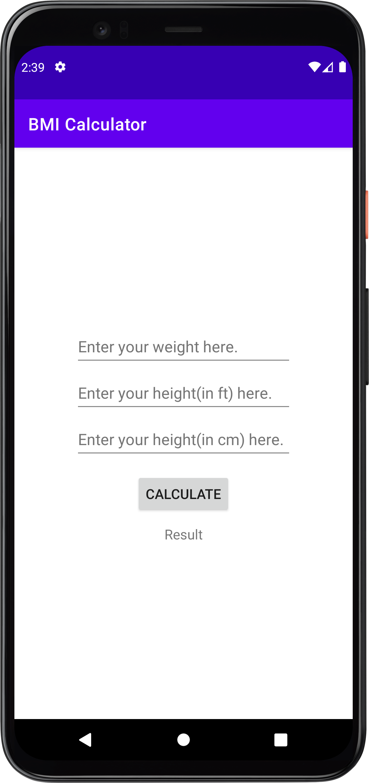 GitHub - shaghil65/BMICalculaotr: Its an android project. This app will ...