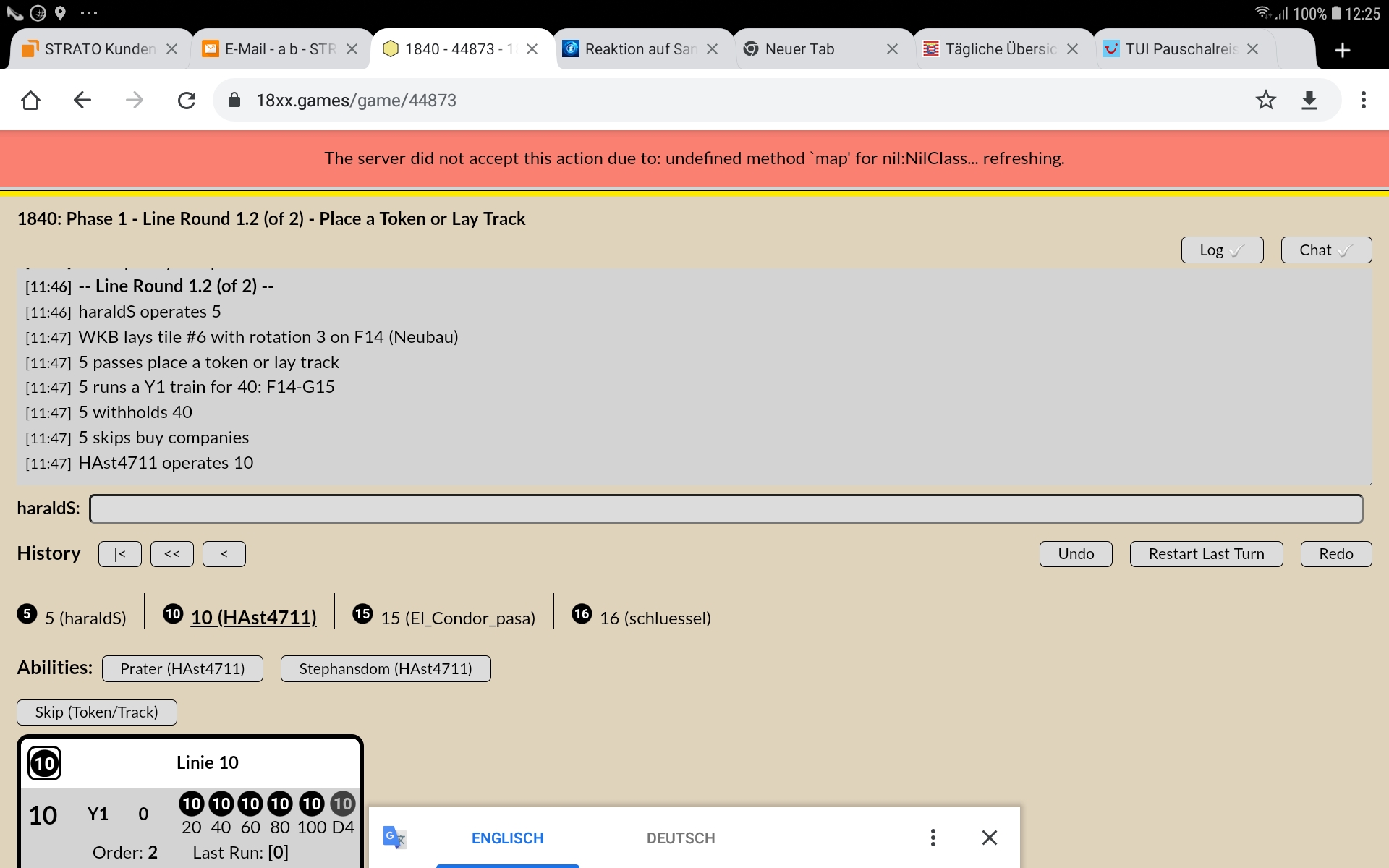 [1840] Undo and/or Restart Last Turn fails; game iD 44873 · Issue #5606 · tobymao/18xx · GitHub
