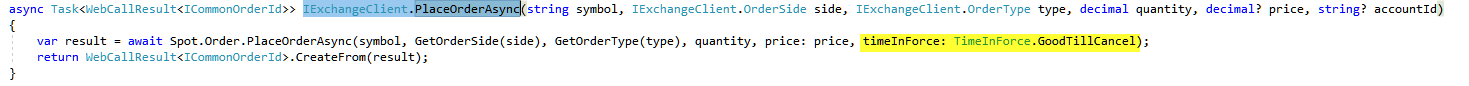 'timeInForce' sent when not required. in PlaceOrderAsync · Issue #705 · JKorf/Binance.Net · GitHub