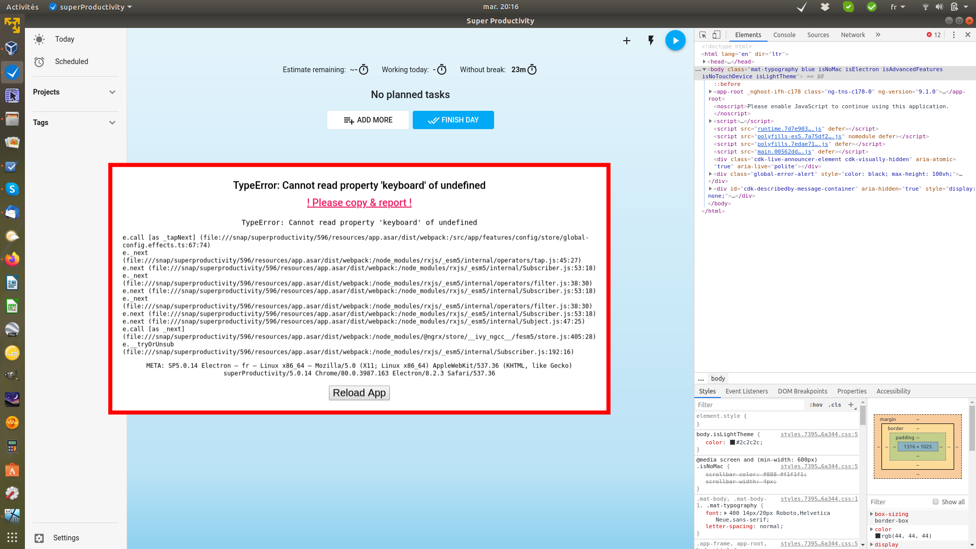 Frontend Error Stack: Error: TypeError: Cannot read property 'keyboard' of undefined · Issue ...