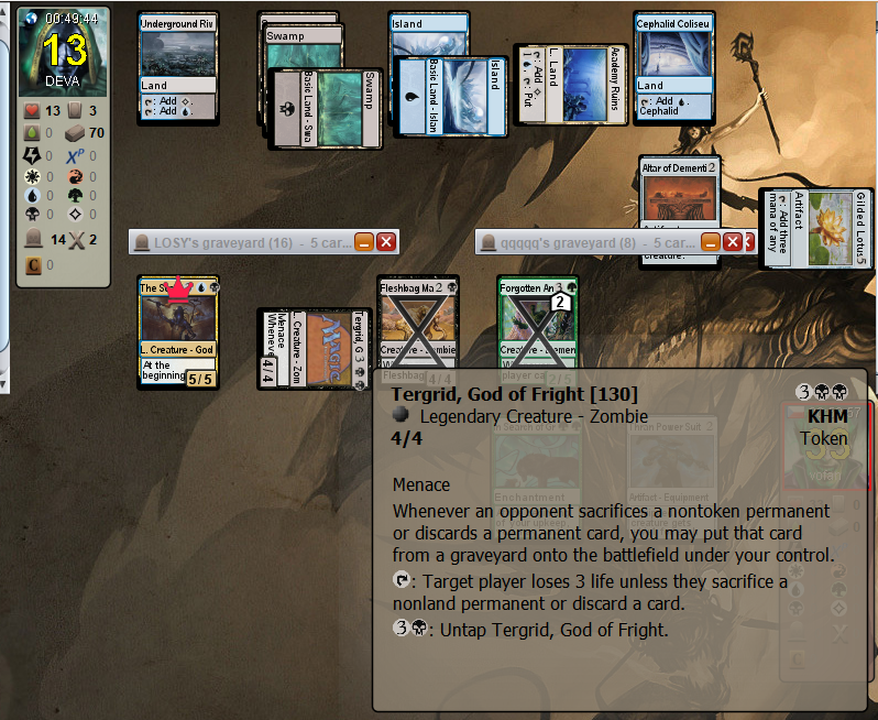 Scarab god ability and MDFC creatures have abilities of both sides of ...