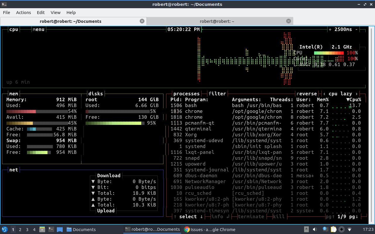 2 Bugs - Stuck at 100% CPU usage and Avail and the used bar is too close to the percent · Issue ...