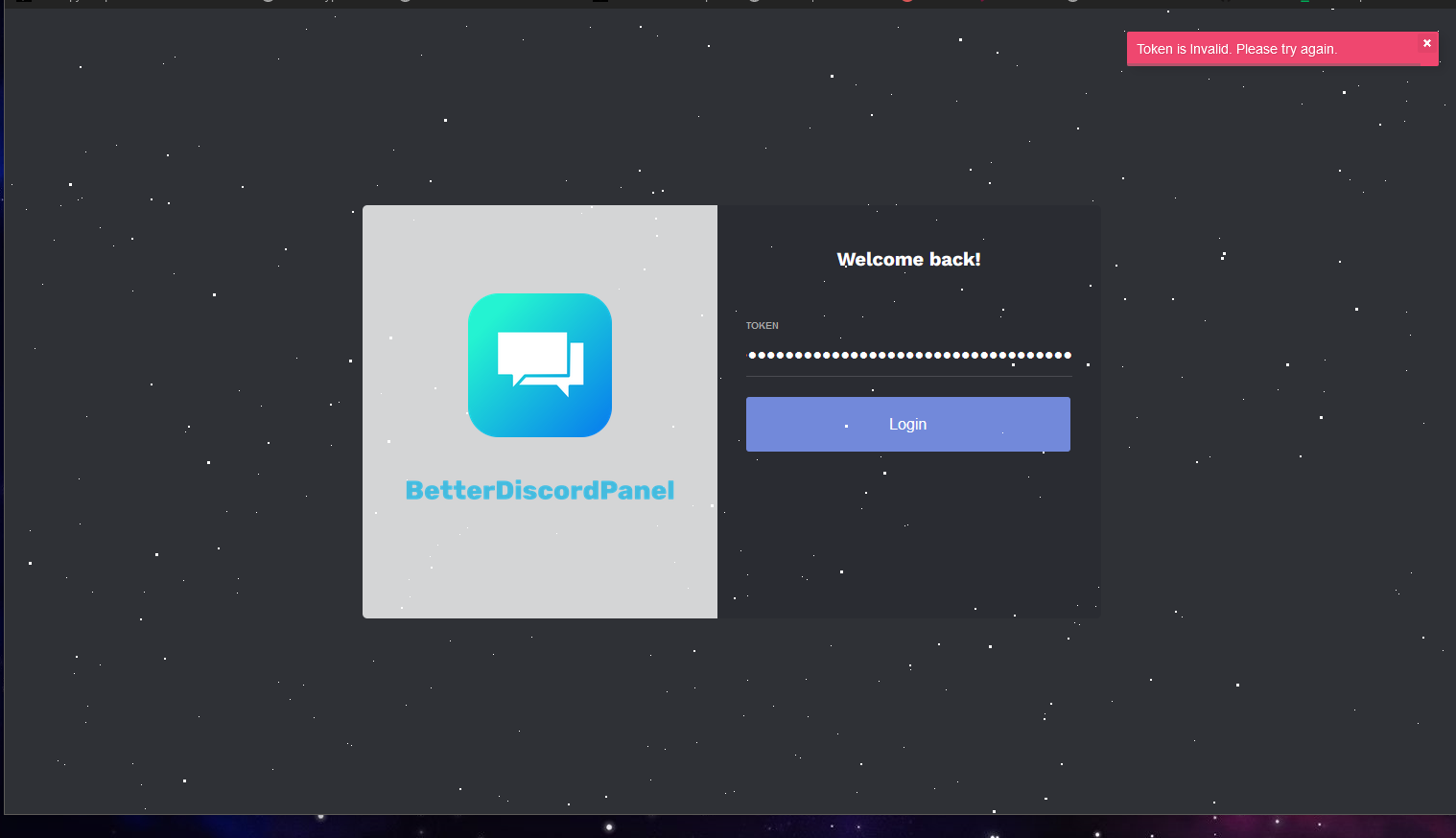 [BUG] Invalid Token (ONLY WHEN ACCESSING WEBAPP, ELECTRON WORKS PERFECTLY) · Issue #140 ...