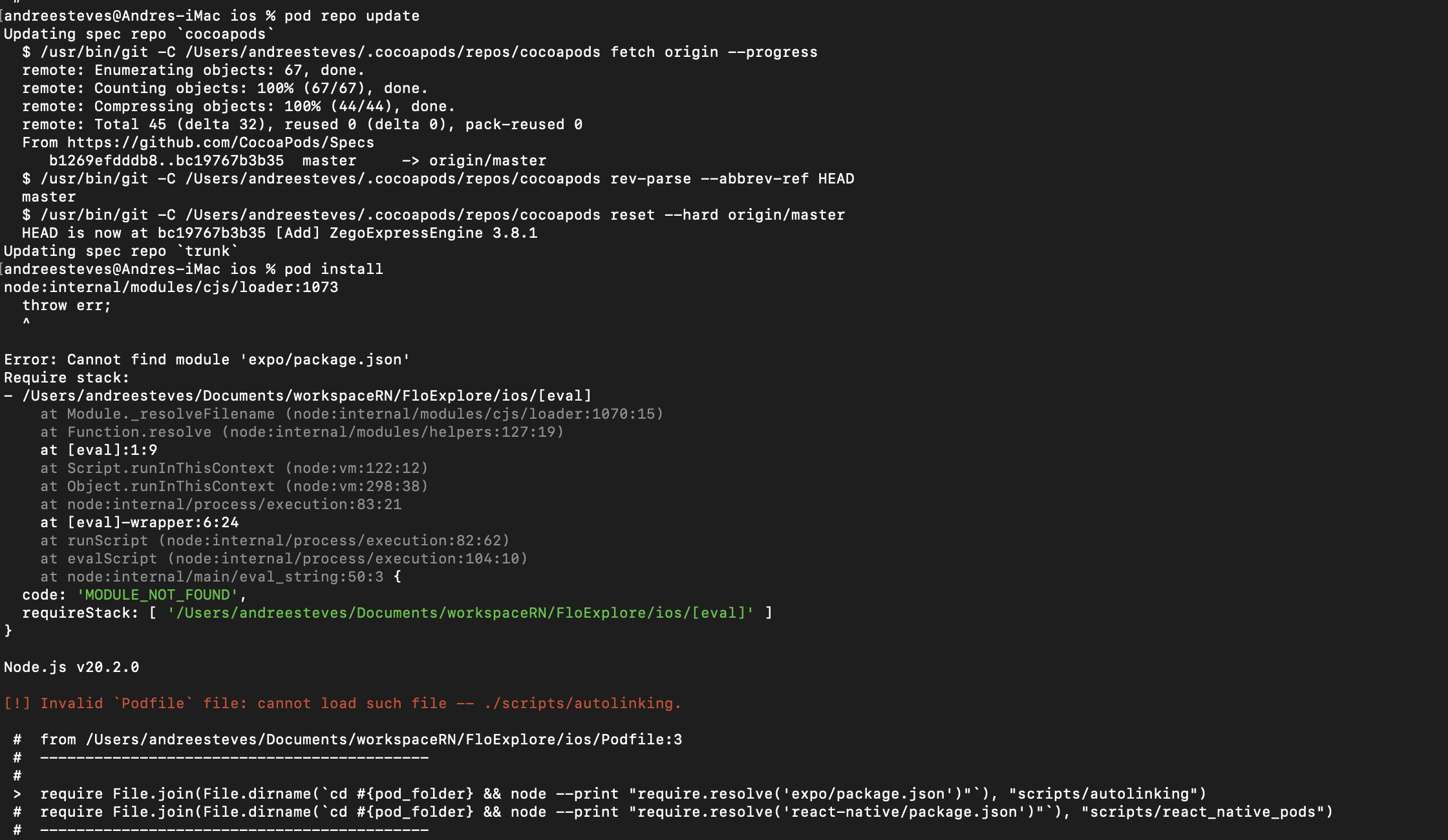 error in npx ignite-cli@next new PizzaAppNew · Issue #2201 · infinitered/ignite · GitHub