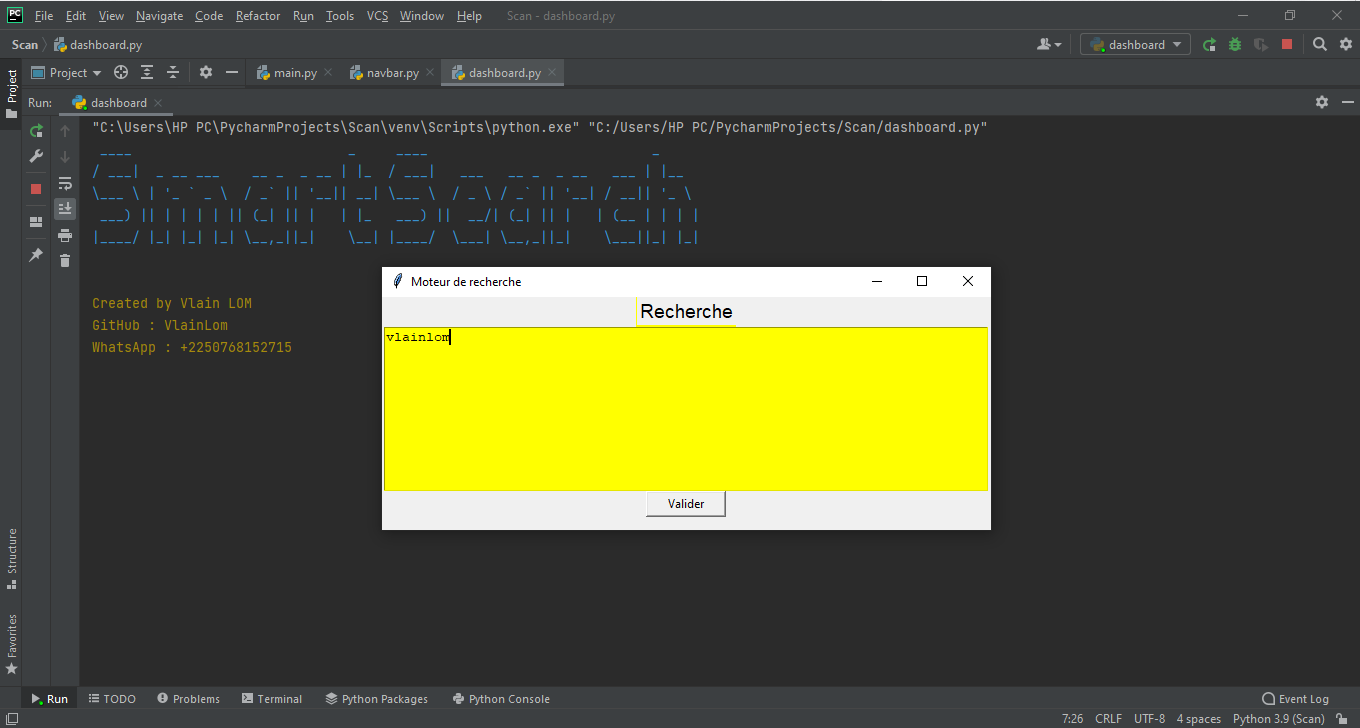 GitHub - VlainLom/SmartSearch: Moteur de recherche - scanner - whois - maps - information