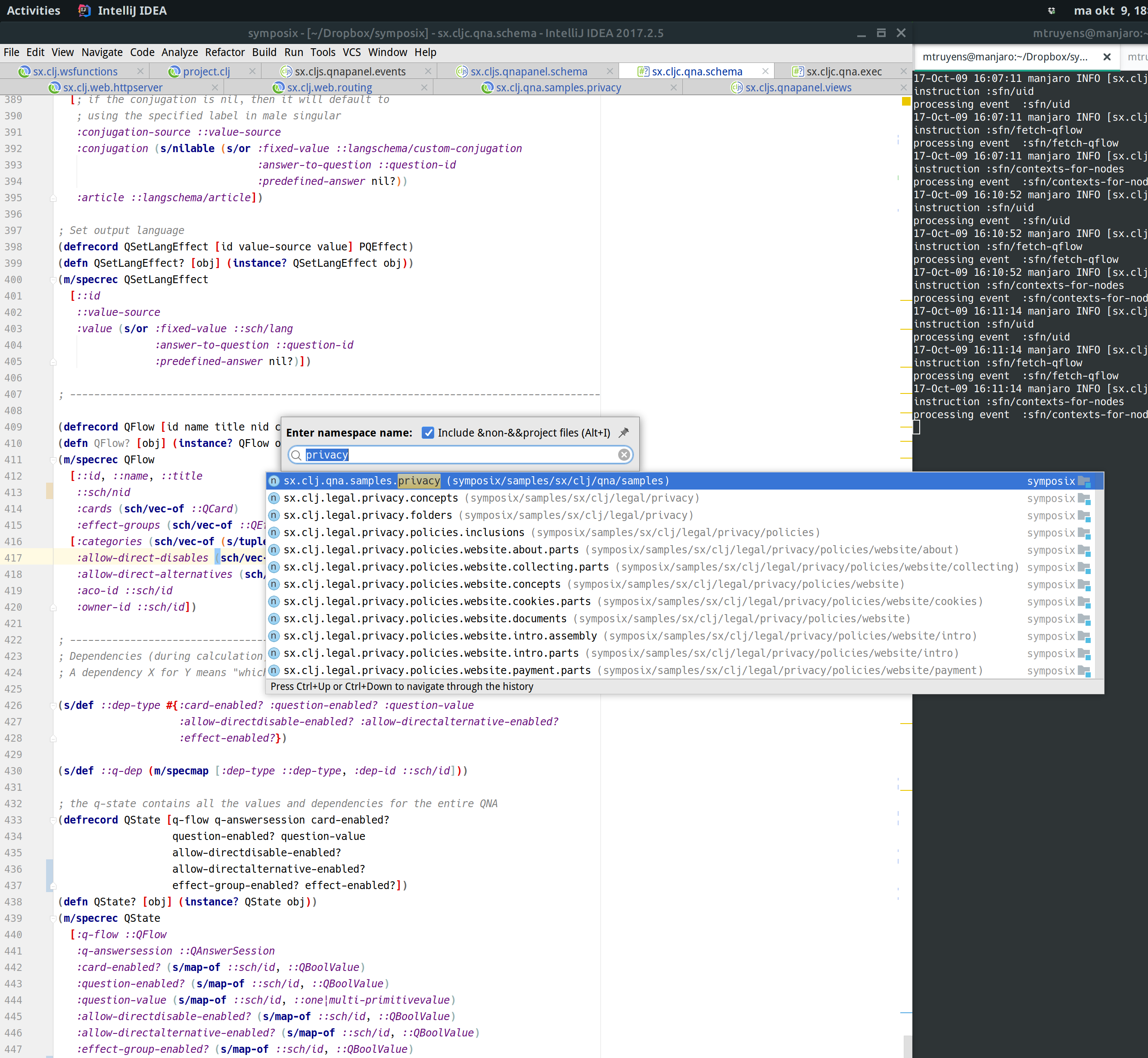Ampersands are shown in namespace finder · Issue #1866 · cursive-ide/cursive · GitHub