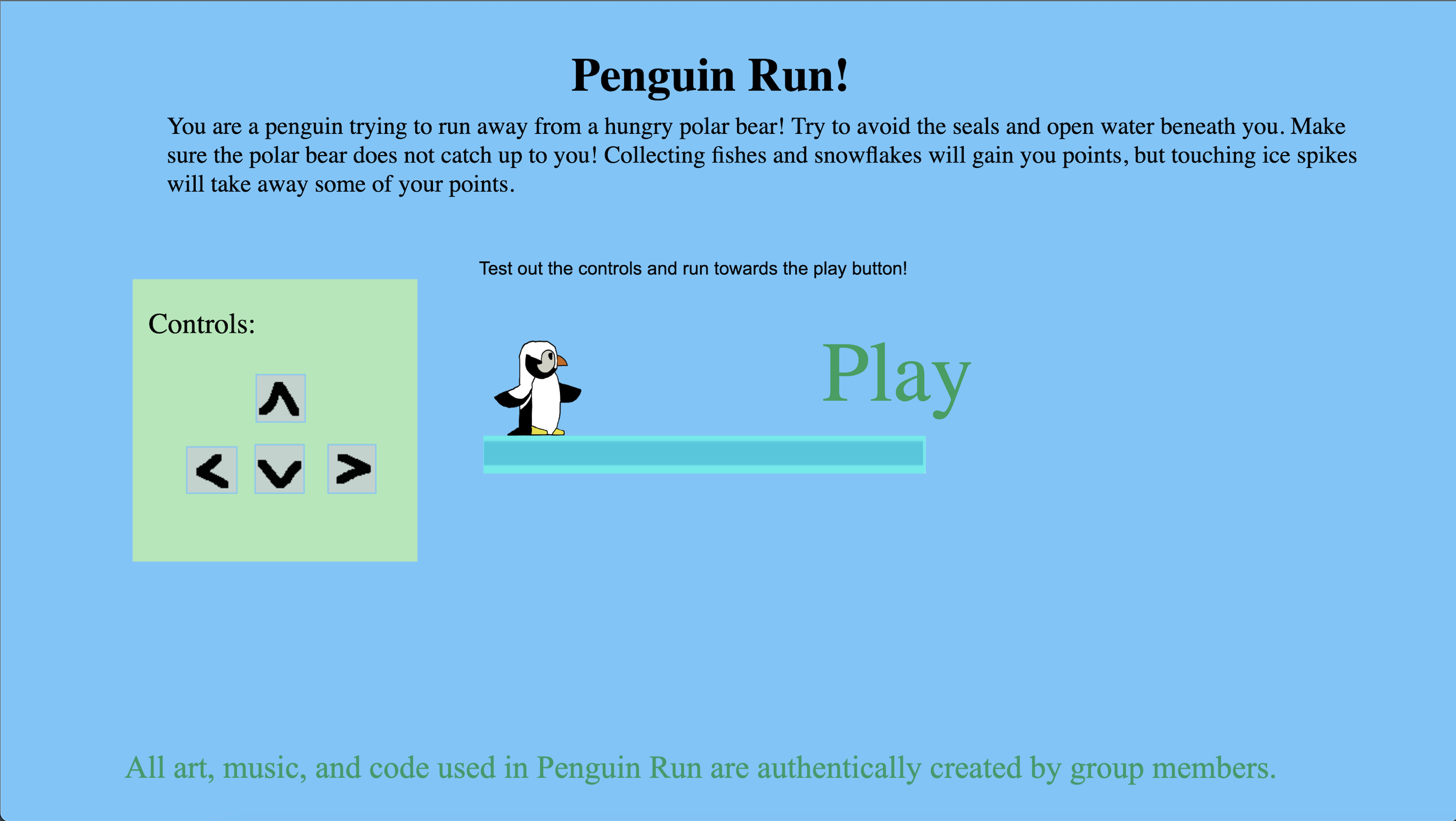 GitHub - JingChengGu/Penguin-Run