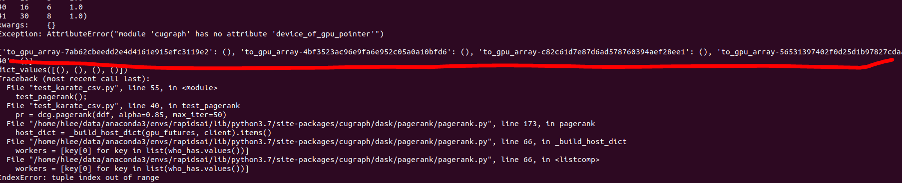 [BUG] module 'cugraph' has no attribute 'device_of_gpu_pointer' · Issue #949 · rapidsai/cugraph ...