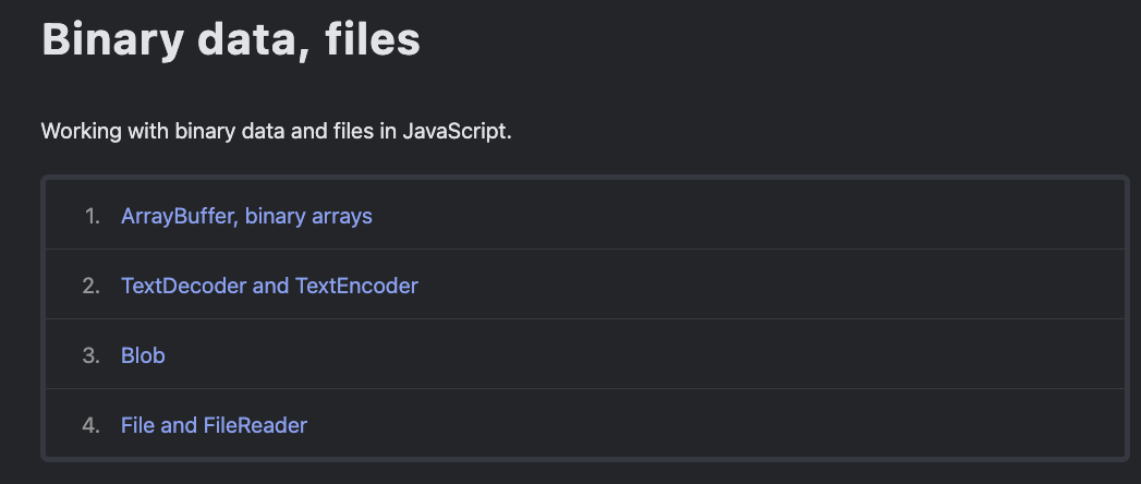 번역 바이너리 데이터와 파일 대단원 설명 번역with 안동대학교 · Issue 1299 · Javascript Tutorial