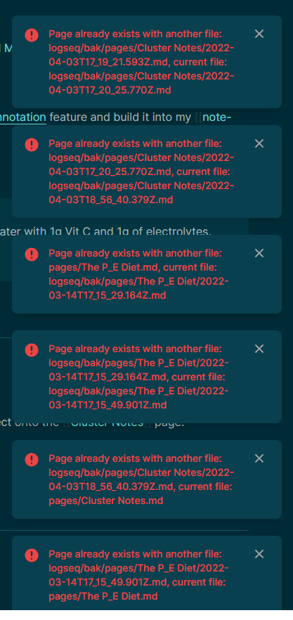 Page already exists with another file · Issue #3214 · logseq/logseq · GitHub