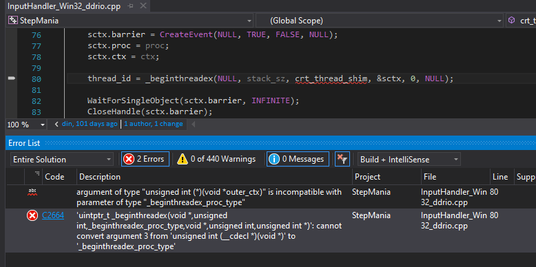 Build fail on VS 2015 · Issue #2213 · stepmania/stepmania · GitHub