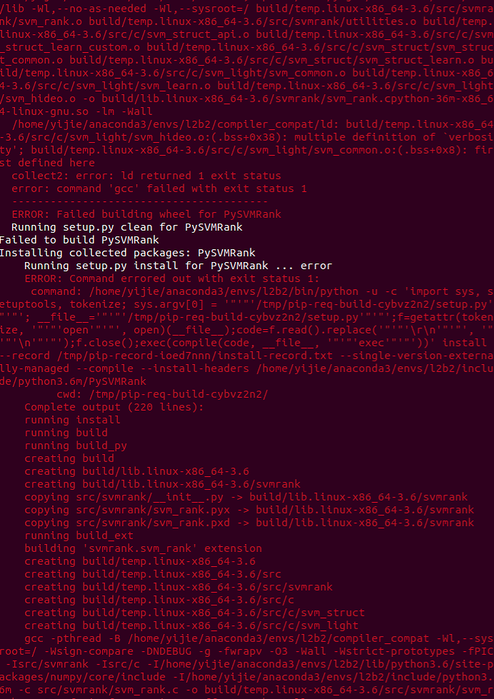 error of $ pip install . · Issue #2 · ds4dm/PySVMRank · GitHub