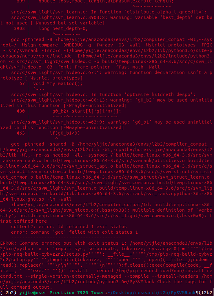 Error Of Pip Install · Issue 2 · Ds4dm Pysvmrank · Github