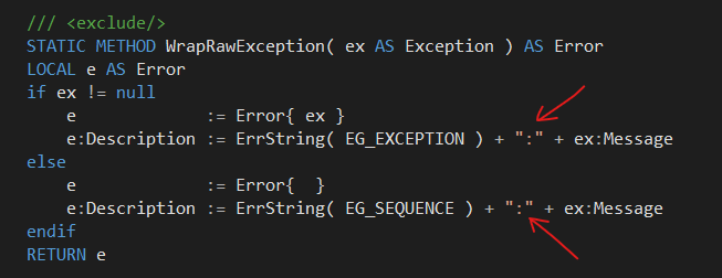 Feature request: Indentation in Exception Descriptions · Issue #856 · X-Sharp/XSharpPublic · GitHub