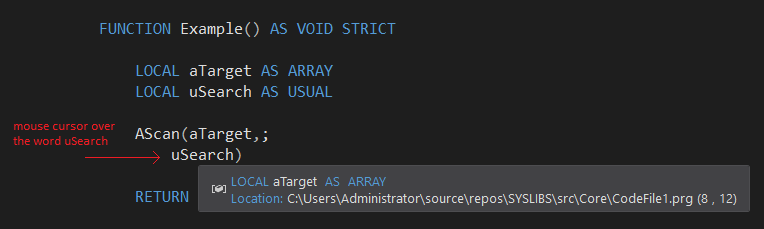 VS Integration: wrong hint for variables · Issue #1260 · X-Sharp/XSharpPublic · GitHub