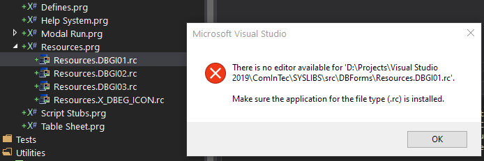 RC files do not open for editing (2.5b) · Issue #447 · X-Sharp/XSharpPublic · GitHub