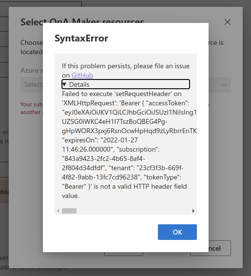 Error on Bearer token for QnA Maker subscription on Composer based Bot · Issue #8940 · microsoft ...