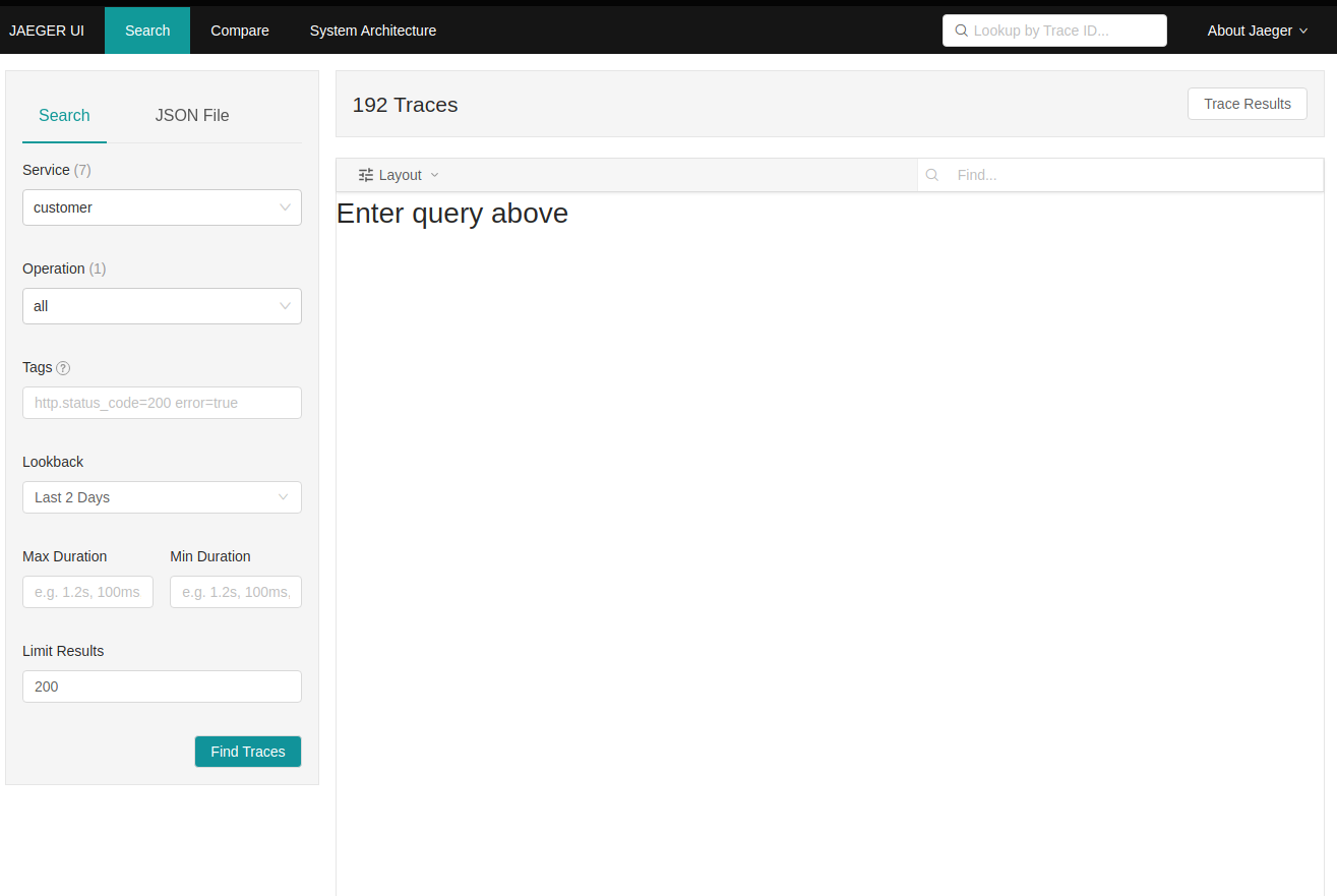 Deep Dependency Graph Only Shows Enter Query Above · Issue 788 · Jaegertracingjaeger Ui · Github