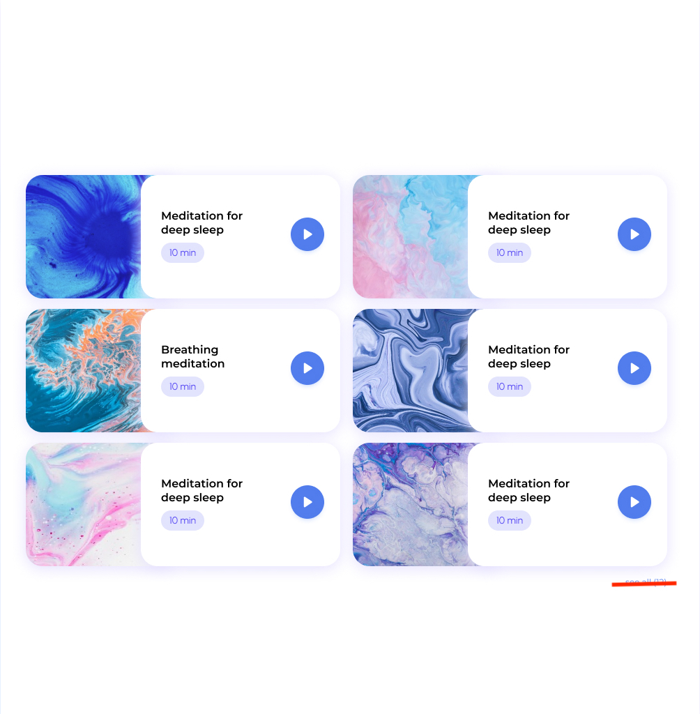 Meditations list layout · Issue #71 · BinaryStudioAcademy/bsa-2023-calmpal · GitHub