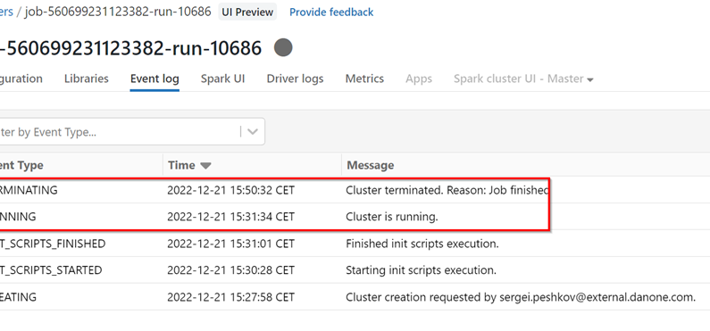 Missing data in jobruncostpotentialfact when the data is in the jobrun and clusterstatefact ...
