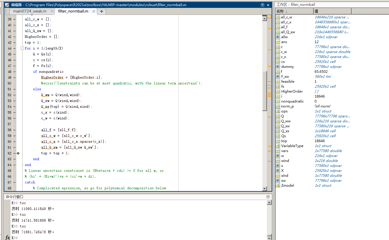 Is there a size limit in solving the robust problem? · Issue #1157 · yalmip/YALMIP · GitHub