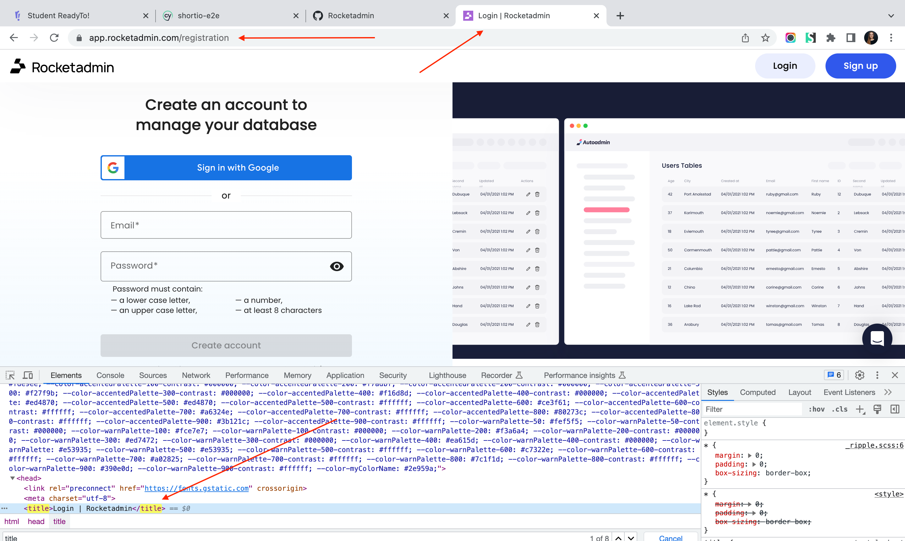 Title on registration page is not correct · Issue #331 · rocket-admin/rocketadmin · GitHub