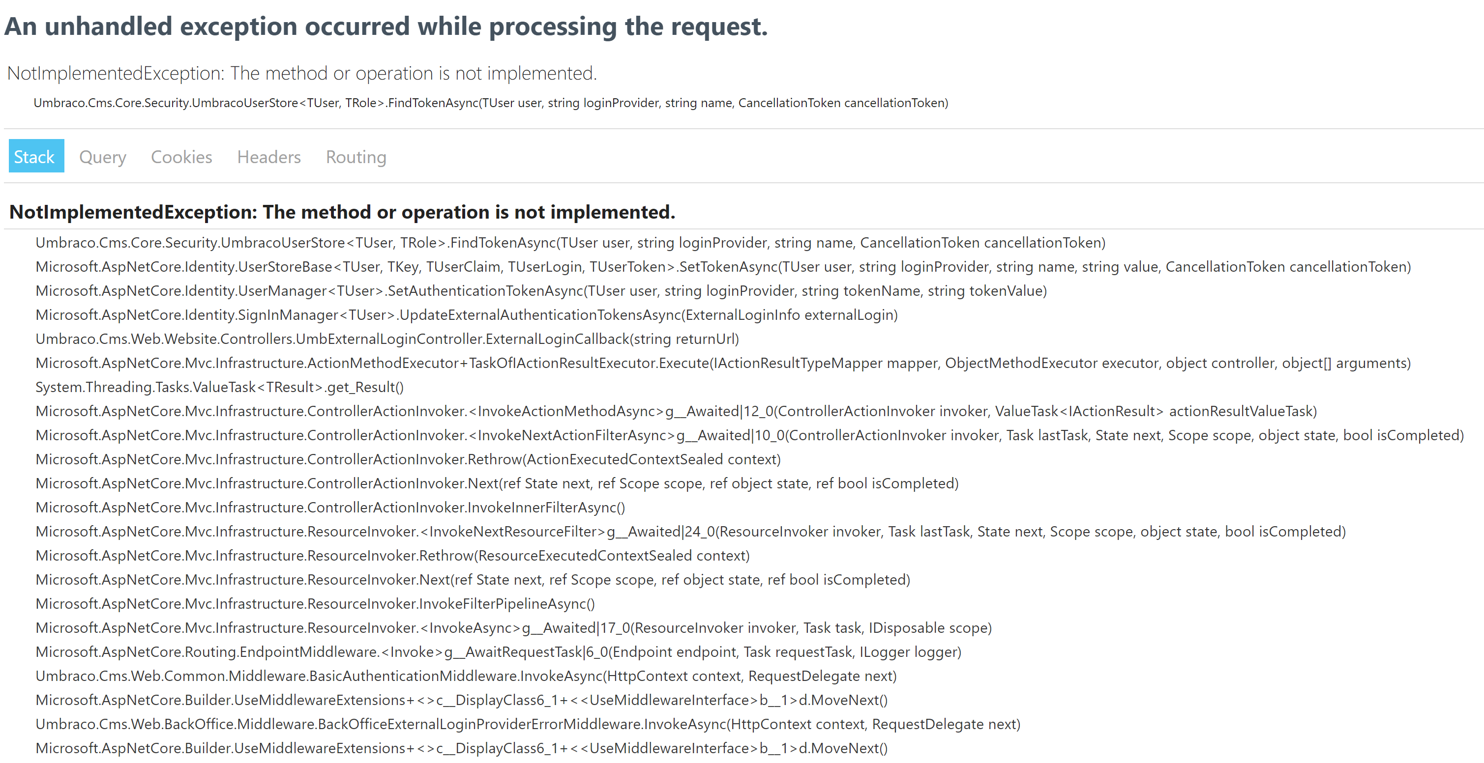 Member External Login Autolinking NotImplementedException · Issue #12118 · umbraco/Umbraco-CMS ...