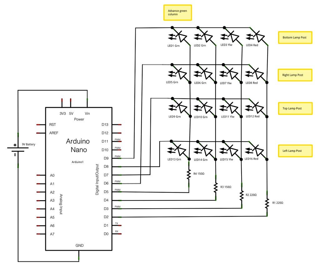 GitHub - Maloffstrano/arduino-traffic-light: LEGO T-Intersection LED ...