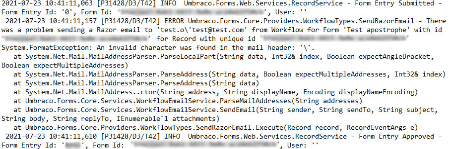 Apostrophe in email address gets escaped - email won't send · Issue ...