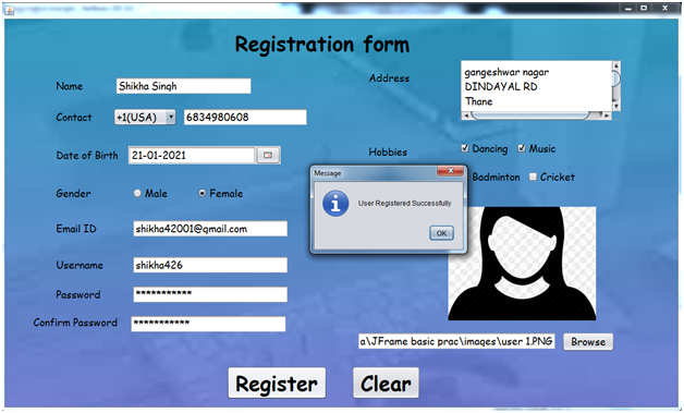 GitHub - shikha12264/Java-netbeans-drag-and-drop-example: Registration form