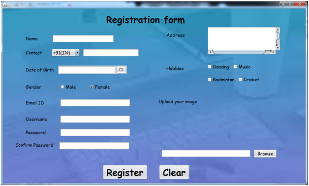 GitHub - shikha12264/Java-netbeans-drag-and-drop-example: Registration form