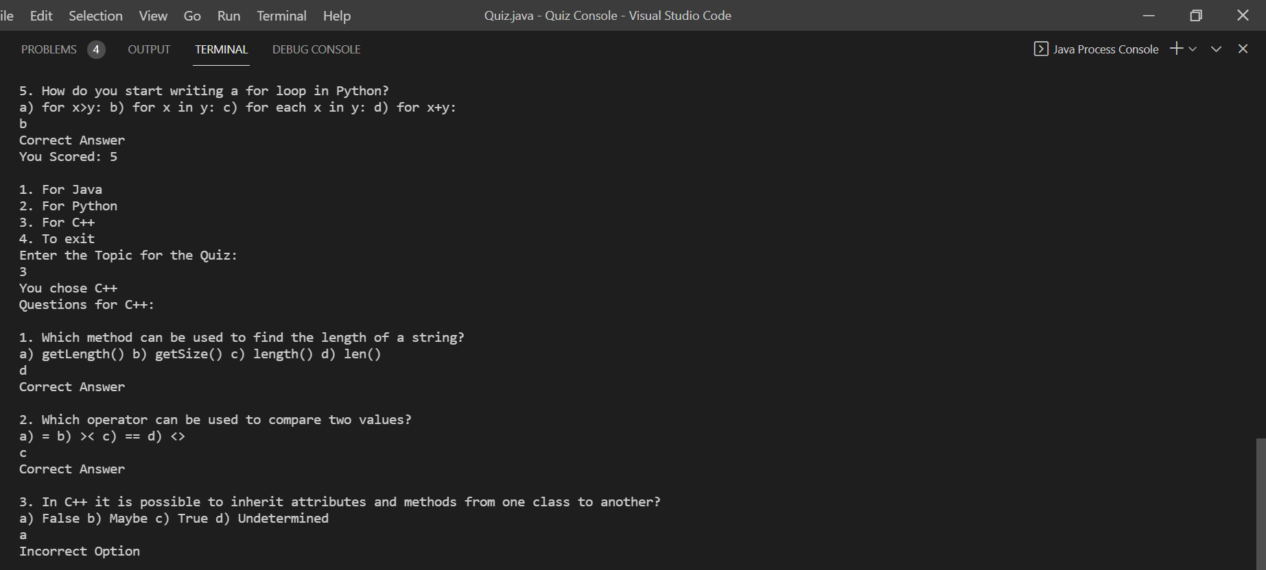 GitHub - Kunal-Jain10/Quiz-Console