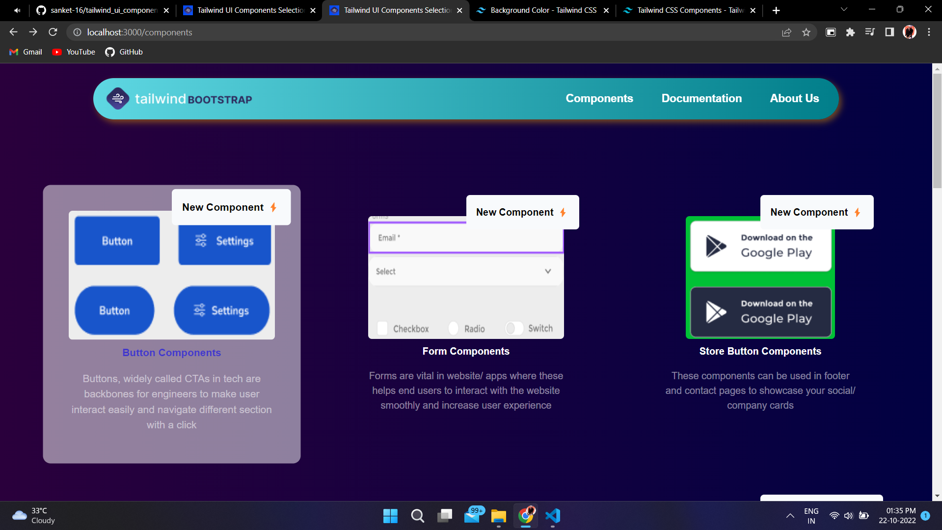 [Feature]: Style the component page · Issue #38 · jsvigneshkanna/tailwind_ui_components · GitHub