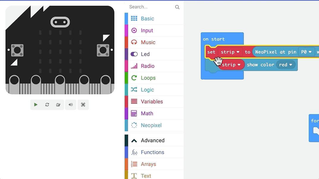 NeoPixels don't render in simulator on Safari and are buggy on Chrome ...