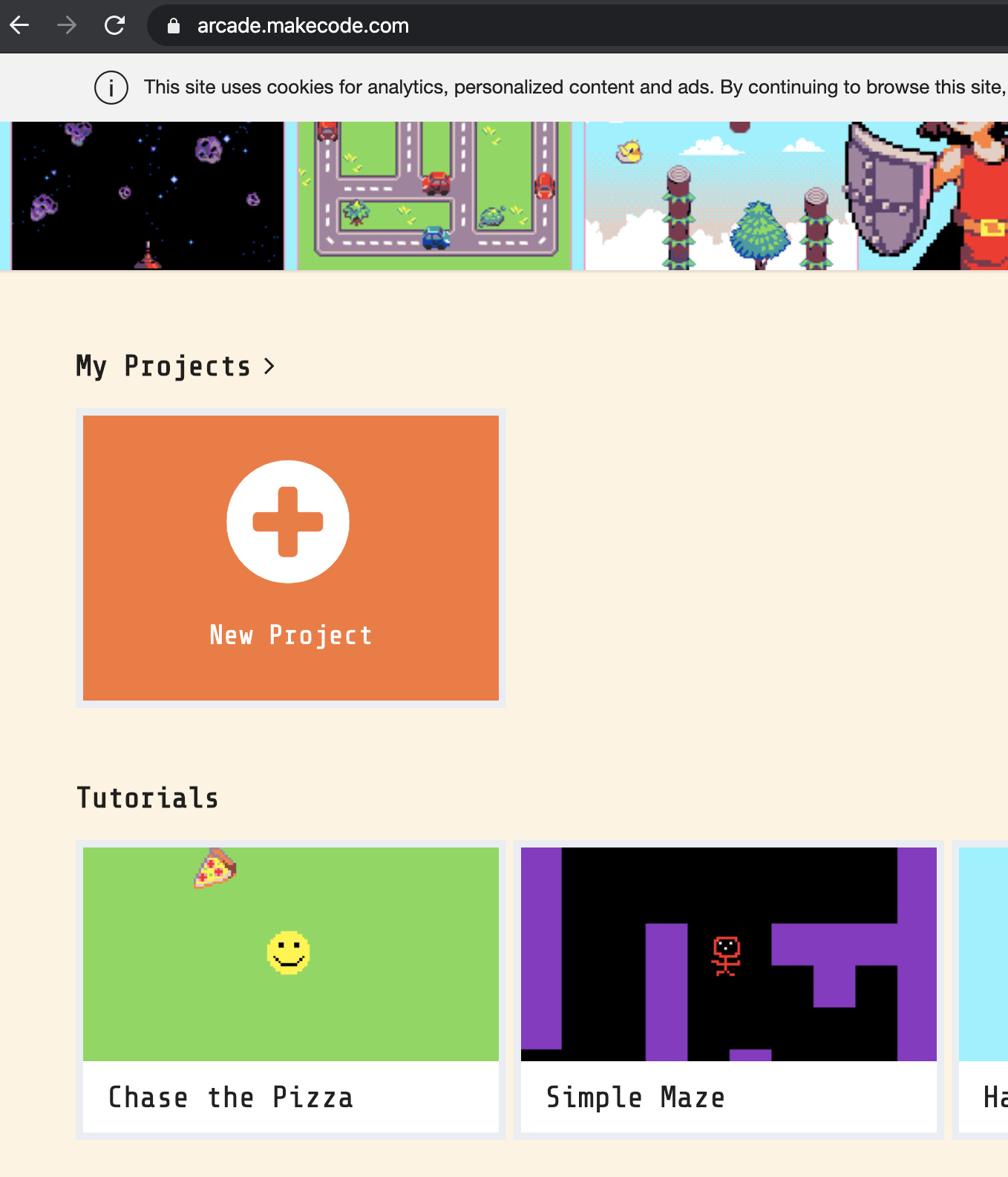 Simple Maze tutorial doesn't load · Issue #1653 · microsoft/pxt-arcade · GitHub