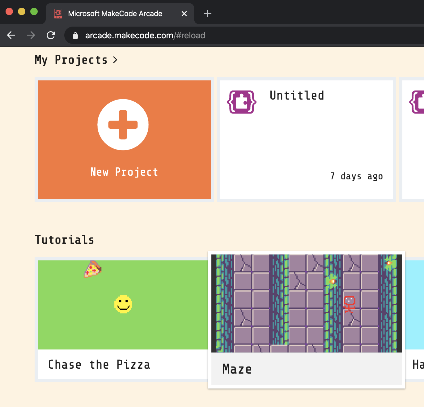 Simple Maze tutorial doesn't load · Issue #1653 · microsoft/pxt-arcade · GitHub