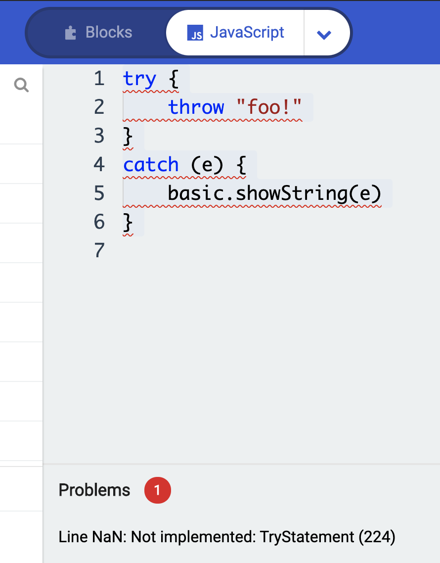 Try-catch not supported in Python · Issue #3048 · microsoft/pxt-microbit · GitHub