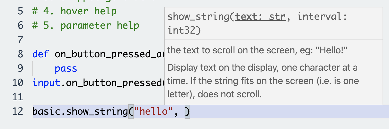 Python parameter help doesn't show current arg · Issue #3163 ...