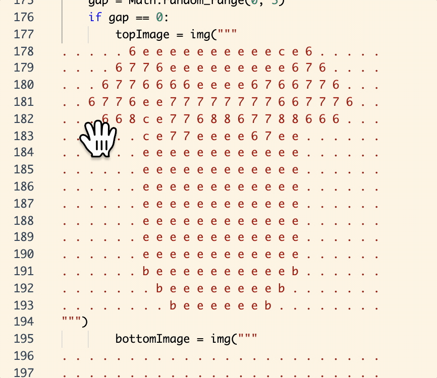 Cannot collapse image literals in Python · Issue #2036 · microsoft/pxt-arcade · GitHub