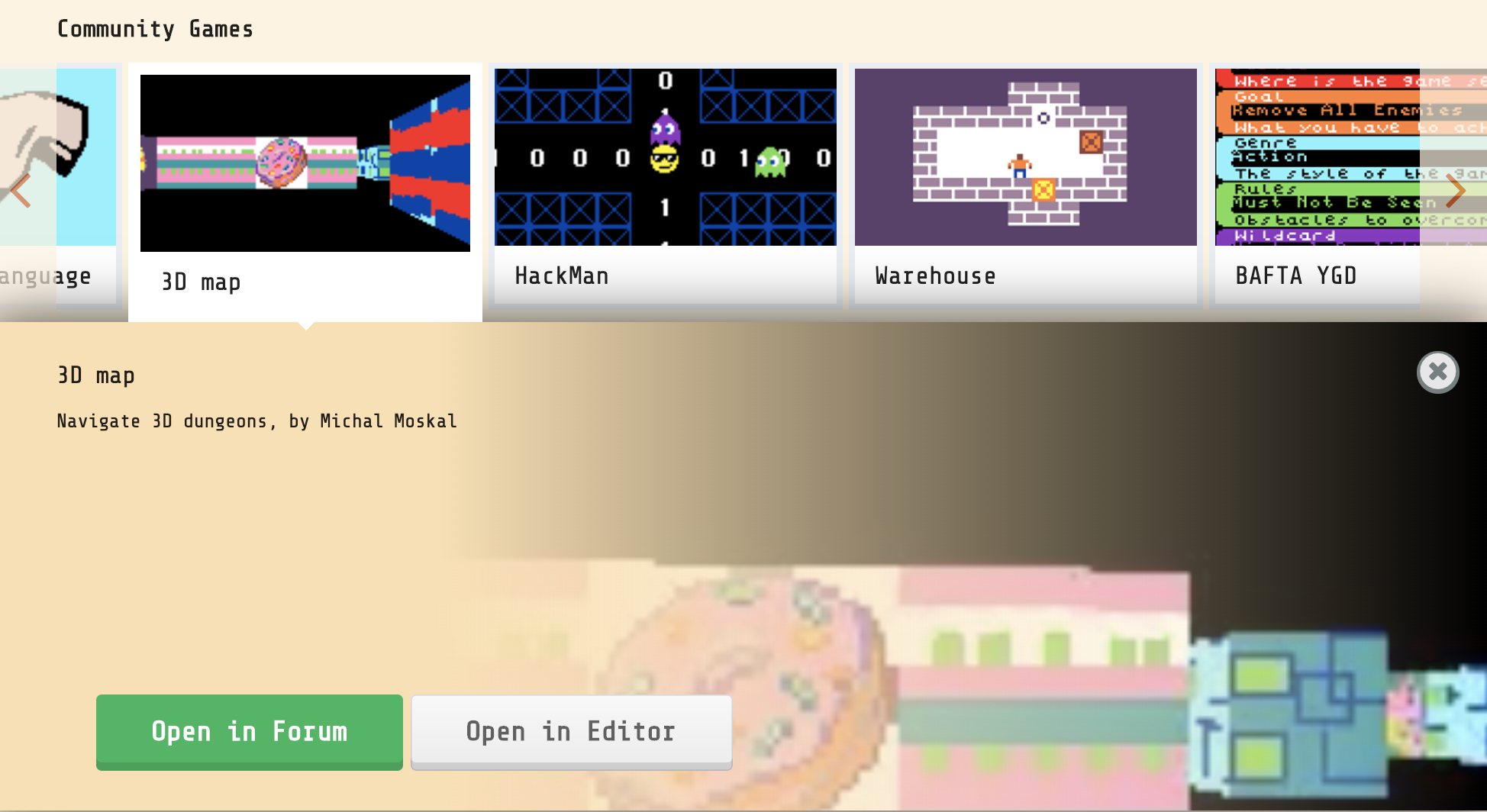 No "Open in JS" option for community games · Issue #2229 · microsoft/pxt-arcade · GitHub