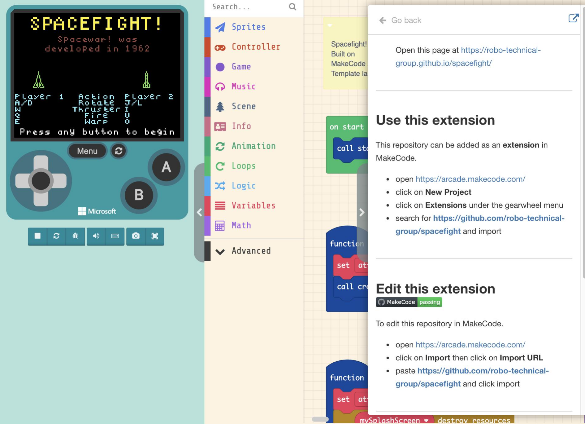 Some community games are opening with the docs open as well · Issue #2230 · microsoft/pxt-arcade ...
