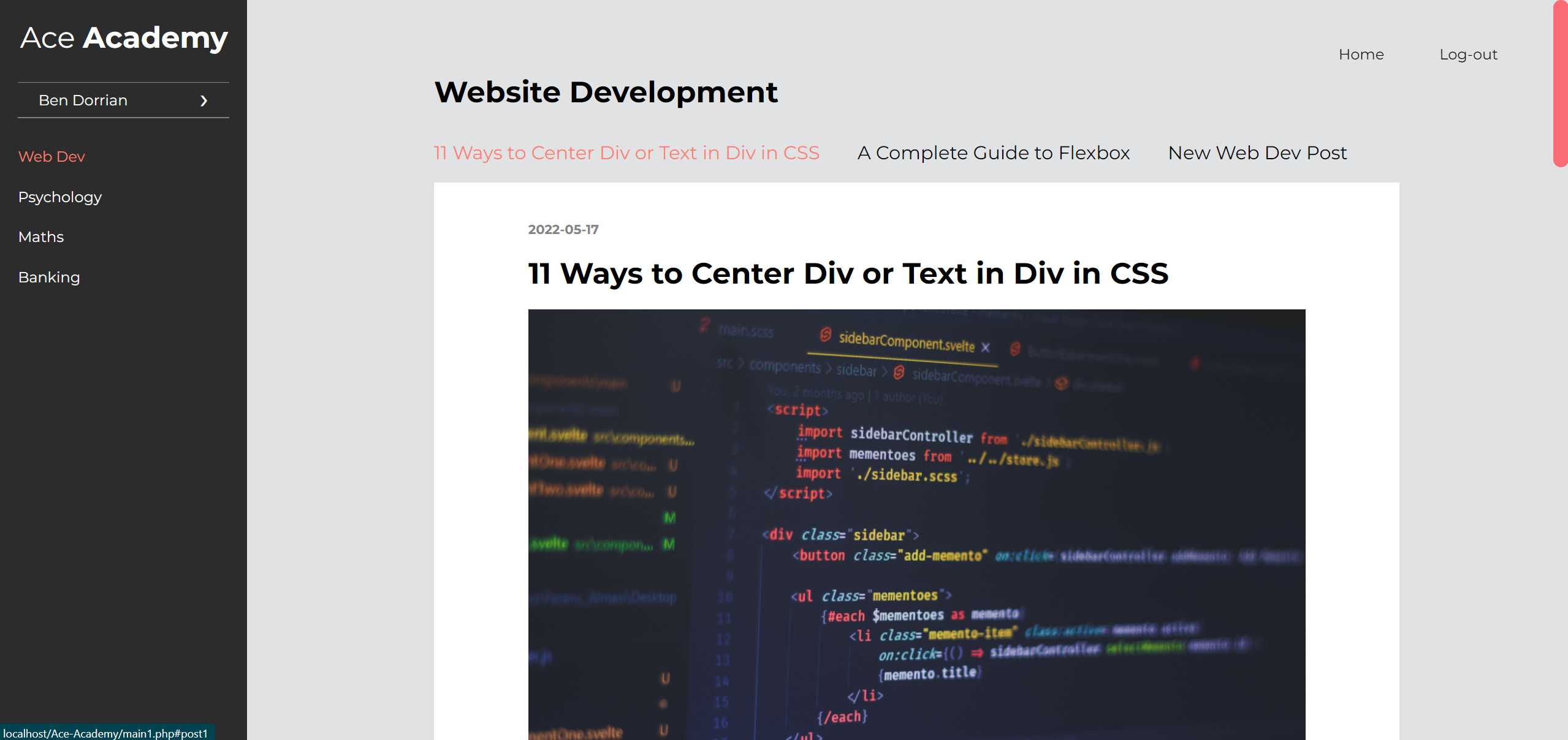 GitHub - IestynGreen/Ace-Academy: A learning enviroment, built on PHP, CSS, HTML and JS ...