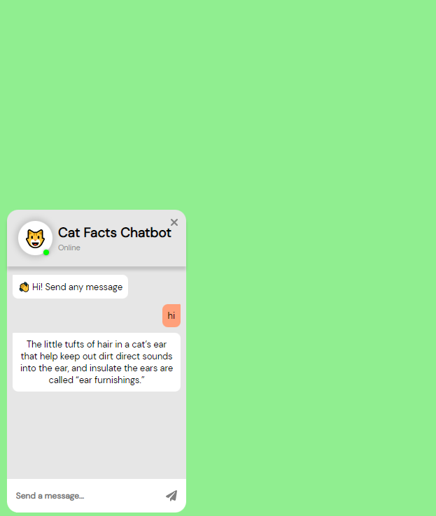 react-cat-facts-chatbot - Codesandbox