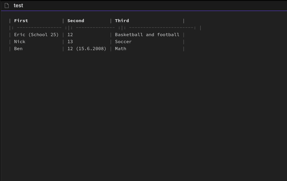 Don't support ":" in tables · Issue #104 · tgrosinger/advanced-tables-obsidian · GitHub